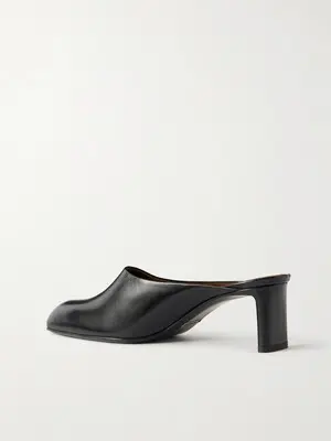 Khaite Colt Leather Mules - Black
