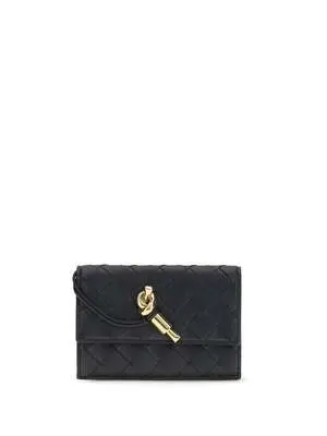 Bottega Veneta Knot Card Holder - Blue
