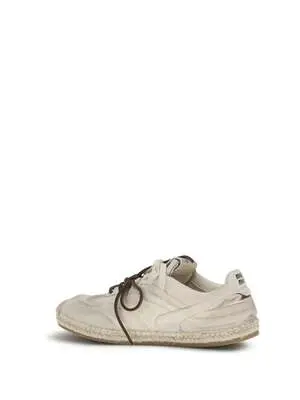 Miu Miu Canvas Gymnasium Espadrille Sneakers - Cream