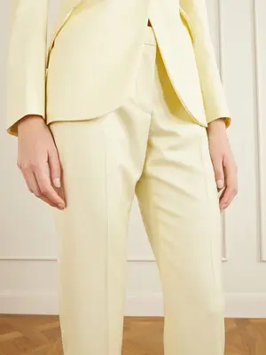 Alexander McQueen Wool Straight-leg Tailored Trousers - Yellow