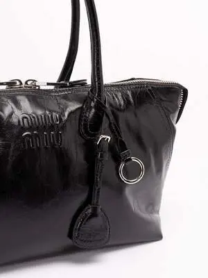 Miu Miu Shiny Leather Top Handle Bag
