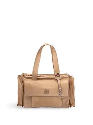 Miu Miu Calf Leather Utility Shopping Bag - Multicolor