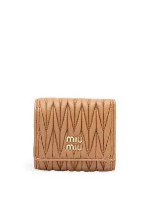 Miu Miu Small Matelassé Nappa Leather Wallet - Multicolor