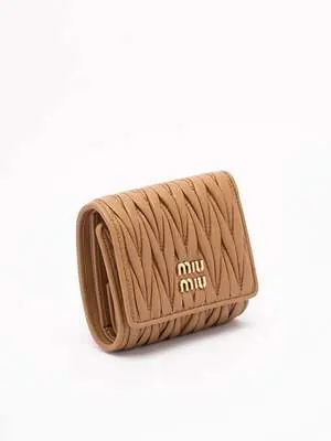 Miu Miu Small Matelassé Nappa Leather Wallet