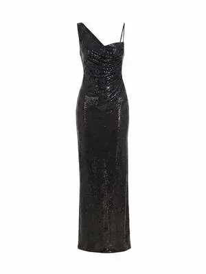 SELF-PORTRAIT One-shoulder Sequin Maxi Dress - Multicolor