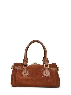 Chloé Paddington Suede Handbag - Multicolor