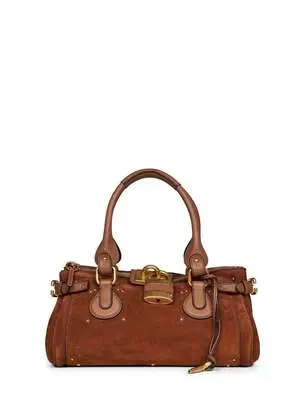 Chloé Paddington Suede Handbag - Multicolor