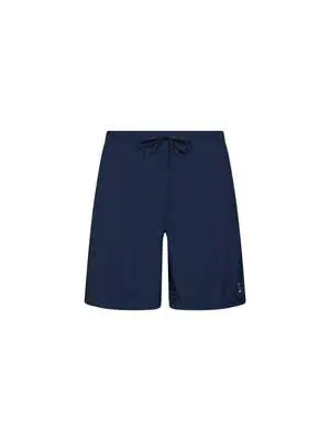 Fendi Dark Blue Nylon Embroidered Swim Shorts - Multicolor
