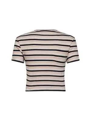 Fendi Striped Cotton Cropped Top
