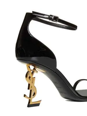 Saint Laurent Opyum Patent Leather Sandals With Heel - Multicolor