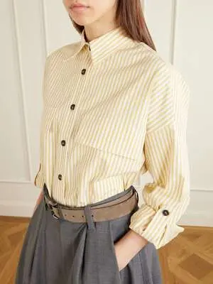 Brunello Cucinelli Striped Cotton-blend Shirt