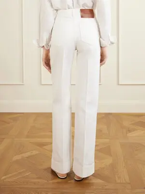 Victoria Beckham Alina High-rise Wide-leg Jeans - White