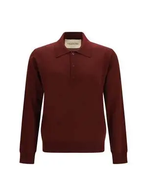 Valentino Garavani Long-sleeve Wool Polo With Vlogo - Multicolor