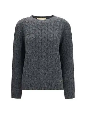 Valentino Garavani Virgin Wool Sweater With Vlogo Detail - Gray