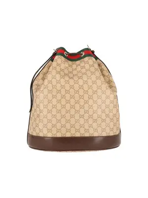 Gucci Venice" Large Bucket Bag - Beige