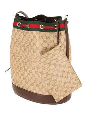 Gucci Venice" Large Bucket Bag - Beige