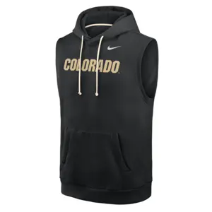Nike Colorado Buffaloes Sleeveless Fleece Hoodie - Black