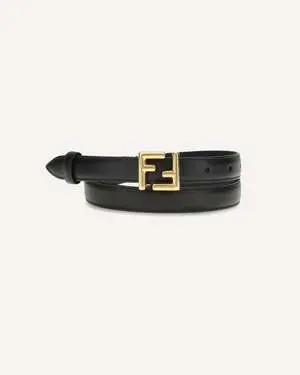 Fendi Ff Logo Leather Belt