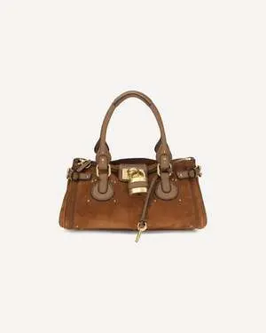 Chloé Paddington Suede Handbag - Brown