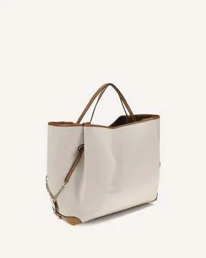 Chloé Large Carry Tote Bag - Beige