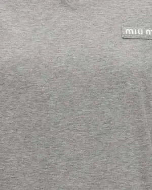 Miu Miu Long-sleeved Cotton Polo T-shirt