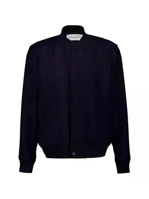 Givenchy Pinstriped Bomber Jacket - Blue