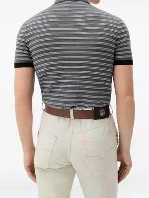 Versace Jacquard Cotton-blend Knit Polo