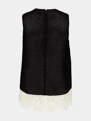 La DoubleJ Sleeveless Top With Lace Hem