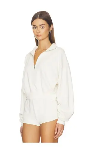 Eterne Cropped Half-zip Sweatshirt