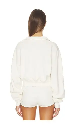Eterne Cropped Half-zip Sweatshirt