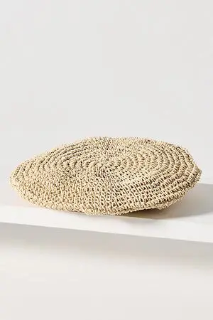 WYETH Straw Beret - Neutral Pattern
