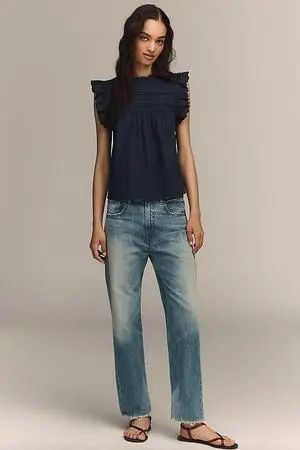 RAISONNEL Lace Paneled Blouse