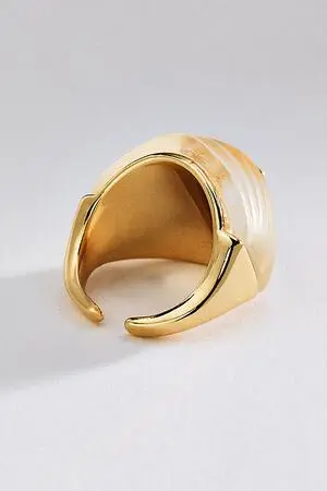 Anthropologie Chunky Resin Statement Ring - Clear