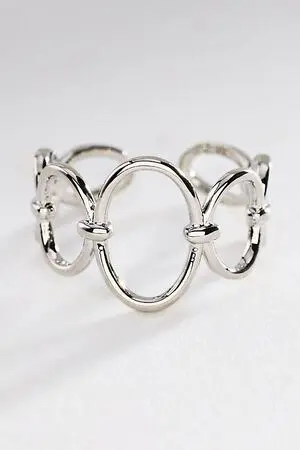 Anthropologie Metal Chainlink Ring - Silver