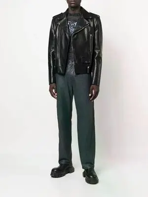 DIESEL® Lambskin Straight-leg Trousers