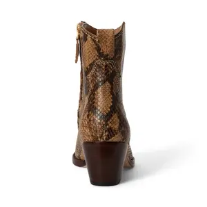 Ralph Lauren Harpher Embossed Leather Bootie