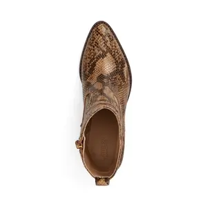 Ralph Lauren Harpher Embossed Leather Bootie