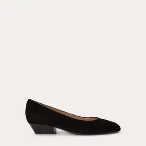 Ralph Lauren Weslee Suede Ballet Flat - Black