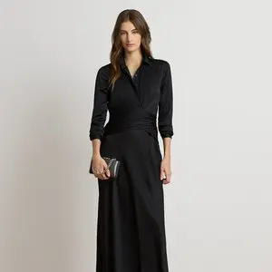 Ralph Lauren Pleated Gown - Black