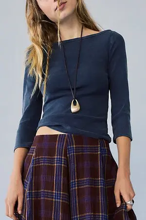 Free People We The Free Atlas Boat Neck Top - Black