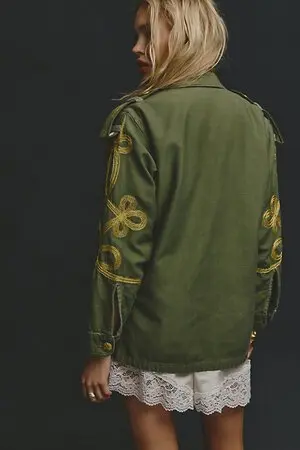 TRICIA FIX Embroidered Military Jacket
