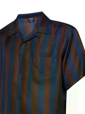 Fendi Pequin-striped Silk Shirt