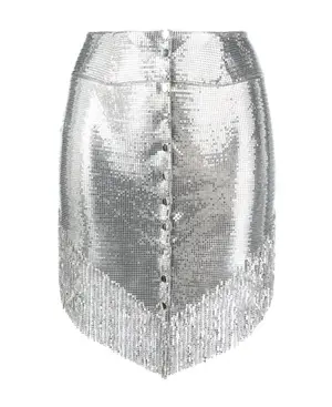 Rabanne Metallic Fringe Mini Skirt