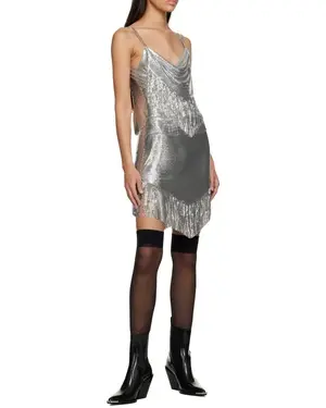 Rabanne Metallic Fringe Mini Skirt