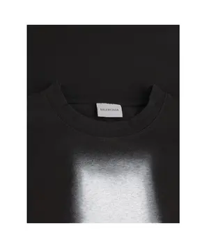 Balenciaga The Door" Printed Oversized T-shirt - Black
