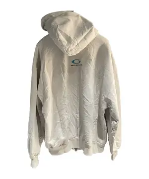 Balenciaga Logo Printed Zip-up Hooded Jacket