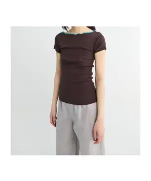 Paloma Wool Ribbed Top With Wavy Piping