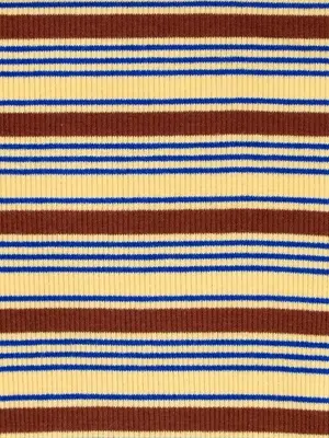 Fendi Striped Logo Patch Knit Top - Multicolour