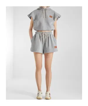 Fendi Sleeveless Cropped Hoodie With Drawstring Hood