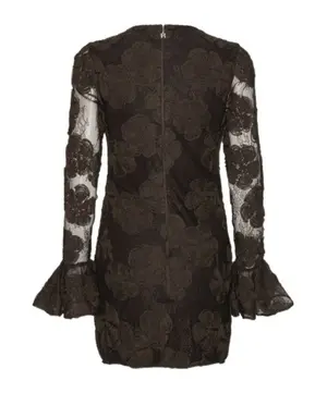 ROTATE BY BIRGER CHRISTENSEN 3d Flower Lace Mini Dress